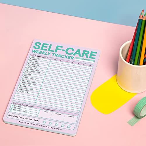 Knock Knock Self-Care Weekly Tracker Pad, Step-by-Step Self-Care Checklist Note Pad (Pastel Version), 6 x 9-inches