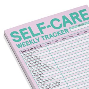 Knock Knock Self-Care Weekly Tracker Pad, Step-by-Step Self-Care Checklist Note Pad (Pastel Version), 6 x 9-inches