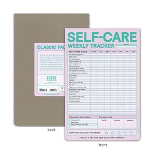 Knock Knock Self-Care Weekly Tracker Pad, Step-by-Step Self-Care Checklist Note Pad (Pastel Version), 6 x 9-inches