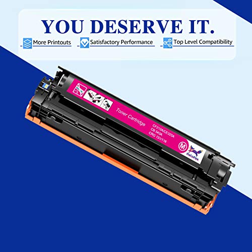 HaloFox Compatible Toner Cartridge Replacement for Canon 131 131H imageClass MF624Cw MF628Cw MF8280Cw LBP7100Cw MF8230Cn for HP 131A 131X Printer (Black, Cyan, Yellow, Magenta, 4-Pack)