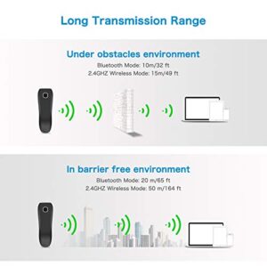 NETUM Bluetooth Mini 1D Barcode Scanner, 3-in-1 Portable Automatic USB Wireless CCD Bar Code Scanning Support Screen Scan, for Tablet iPhone IPad Android Windows Mac Pos - C740