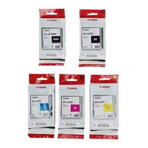 canon pfi-107 130ml ink tank complete set for ipf680, 685, 780, 785 printers