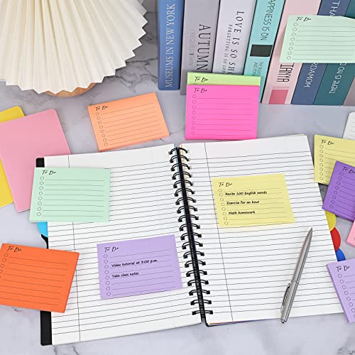 EOOUT 10 Pack to Do List Sticky Notes, 500 Sheets Self-Stick to Do Sticky Notes with Line, 3x4 Inch Adhesive Memo Sticky Notes Notepad Bulk, Home Office School Planner Reminder Supplies