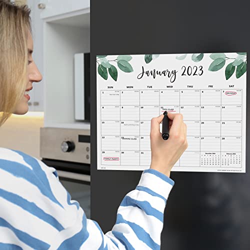 Magnetic Calendar for Fridge, Cabbrix Fridge Calender Runs From Jan 2023 - Jun 2024, Refrigerator Calendar 15 x 12 Inches for Planning and Organizing Your Life