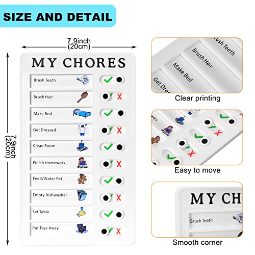 Chore Chart for Adults Planning Boards, Portable To Do List RV Memo Checklist Board for Multiple Kids Detachable Plastic DIY Message Home Travel Planning Reminder Chart