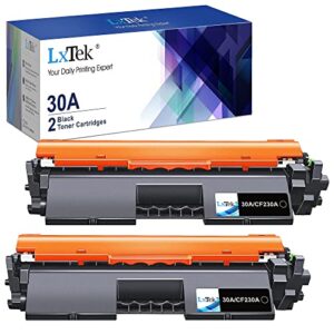 lxtek compatible toner cartridge replacement for hp 30a cf230a 30x cf230x to use with laserjet pro mfp m203dw m227fdw m227fdn m203d m203dn m227sdn m227 m203printer (black, 2-pack)