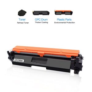 LxTek Compatible Toner Cartridge Replacement for HP 30A CF230A 30X CF230X to use with Laserjet Pro MFP M203dw M227fdw M227fdn M203d M203dn M227sdn M227 M203Printer (Black, 2-Pack)