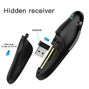 QUI Presentation Clicker Pointer,2.4GHz Wireless Presenter Remote Presenter Clicker for PPT, PowerPoint Presentation Pointer