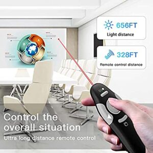 QUI Presentation Clicker Pointer,2.4GHz Wireless Presenter Remote Presenter Clicker for PPT, PowerPoint Presentation Pointer