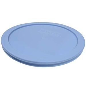 Pyrex 7401-PC 3-cup Blue Cornflower Round Plastic Food Storage Replacement Lids - 2 Pack