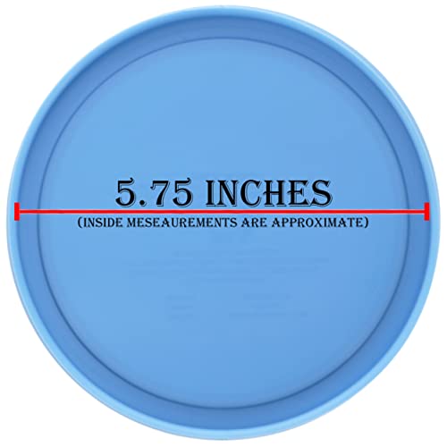 Pyrex 7401-PC 3-cup Blue Cornflower Round Plastic Food Storage Replacement Lids - 2 Pack