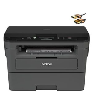 brother hl-l23 90dw series compact wireless monochrome laser all-in-one printer – print scan copy – mobile printing – auto duplex printing – up to 32 pages/minute – 2-line display + hdmi cable