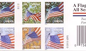 USPS Forever Stamps A Flag for All Seasons - book of 20 postage stamps