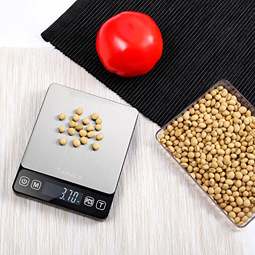 Digital Touch Pocket Scale 0.01oz - Tomiba 3000g Small Portable Electronic Precision Scale (0.1g) Resolution 2 AAA Batteries Included