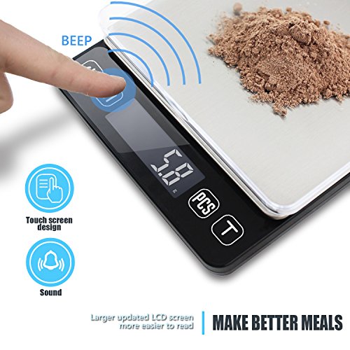 Digital Touch Pocket Scale 0.01oz - Tomiba 3000g Small Portable Electronic Precision Scale (0.1g) Resolution 2 AAA Batteries Included