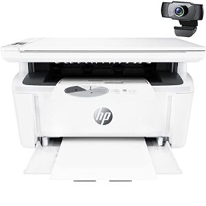 hp laserjet pro mfp m29w all-in-one wireless monochrome laser printer, white – print scan copy – 1.0″ icon lcd display, 19 ppm, 600 x 600 dpi, 8.5 x 11.69, hi-speed usb, cbmou external webcam