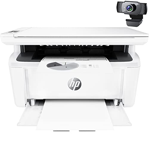 HP Laserjet Pro MFP M29W All-in-One Wireless Monochrome Laser Printer, White - Print Scan Copy - 1.0" Icon LCD Display, 19 ppm, 600 x 600 dpi, 8.5 x 11.69, Hi-Speed USB, Cbmou External Webcam