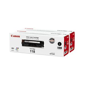 canon 118, black toner cartridges (2662b004aa), pack of 2