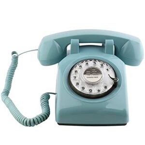 sangyn retro rotary telephone 1960’s style old fashioned vintage home phone with mechanical ringer and speaker function