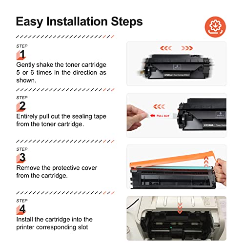 v4ink 2-Pack Compatible Toner Cartridge Replacement for HP 80A CF280A Toner Cartridge Black Ink for use in HP Pro 400 M401N M401DN M401DNE M401DW, HP MFP M425DN M425DW Printer