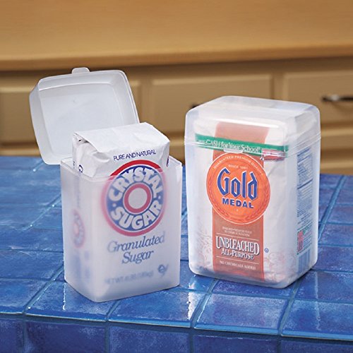 Home-X Set of 2-1 Flour Keeper and 1 Sugar Keeper Plastic Storage Container