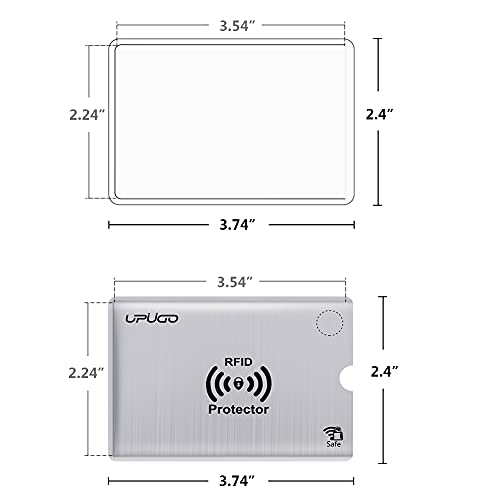 6 Pack 12mil New Medicare Card Protector Sleeves and 6 Pack RFID Blocking Card Sleeves for Insurance, Social, Security, Metro, License, Credit Cards