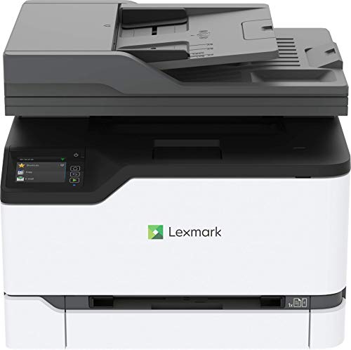 Lexmark MC3426i Color Laser Multifunction Wireless Printer with Print, Copy, Scan and Cloud Fax Capabilities, Plus Full-Spectrum Security and Print Speed up to 26ppm (40N9650), White, Small (Renewed)