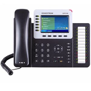 grandstream gs-gxp2160 enterprise ip telephone voip phone and device, black