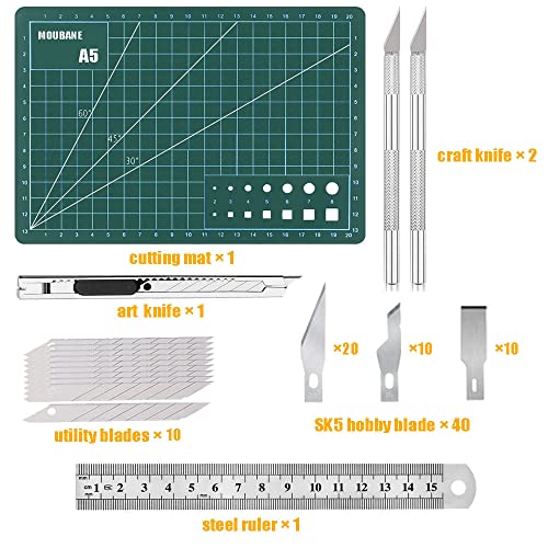 Exacto Knife Precision Carving Craft Hobby Knife Kit with 40 PCS Exacto Blades for DIY Art Work Cutting, Hobby, Scrapbooking, Stencil