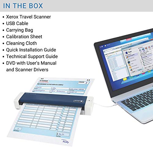 Xerox XTS-D Duplex Travel Scanner for PC and Mac, USB Powered Travel Scanner