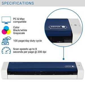 Xerox XTS-D Duplex Travel Scanner for PC and Mac, USB Powered Travel Scanner