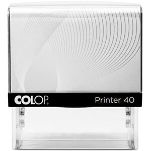 COLOP Large Size Self Inking Custom Text Stamp - Choose from Many Fonts & 15 Ink Colors