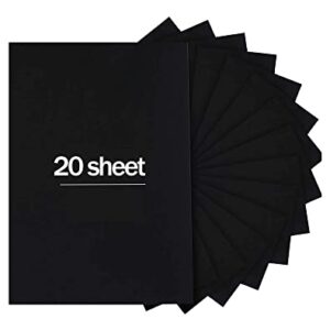 20 Sheets Black Cardstock 8.5 x 11, 250gsm/92lb Black cardstock Paper for DIY Arts Christmas Cards Making, Black Craft Paper for Invitations, Stationary Printing,Scrapbook Supplies