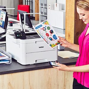 Brother HL-L3270CD Compact Wireless Digital Color Laser Printer with NFC for Home Office - Single-Function: Print Only - 2.7" Touchscreen, Auto Duplex Print, 25 ppm, 250 Sheet, CBMOUN Printer Cable