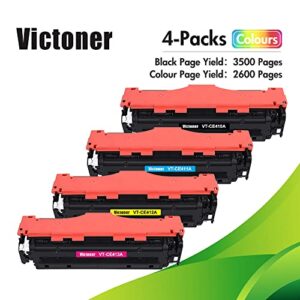 305A Toner Cartridge 4 Pack Replacement for HP 305A 305X CE410A CE411A CE412A CE413A for Pro 400 Color M451nw M475dn M451dn M476nw M351 M375 M451 M475 Pro 300 Color MFP M375nw M351a Series Printer