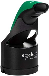 socket scan s700, 1d barcode scanner, green & charging dock (cx3463-1931)