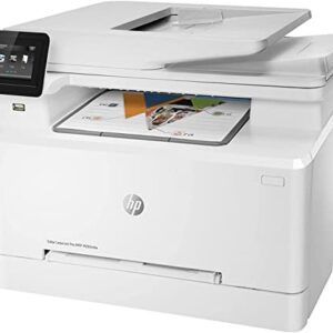 HP Color Laser Jet Pro M283cdw Wireless All-in-One Laser Printer, Print Scan Copy Fax, 600x600DPI, Auto 2-Sided Printing, 22ppm, Remote Mobile Print, 260-Sheet, White, Durlyfish