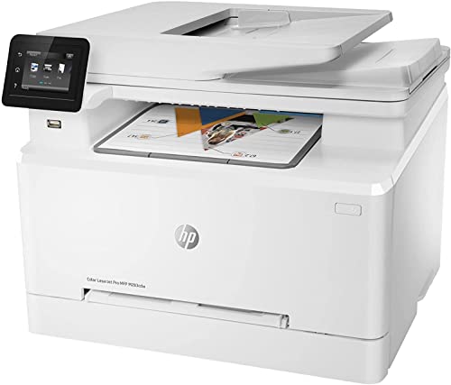 HP Color Laser Jet Pro M283cdw Wireless All-in-One Laser Printer, Print Scan Copy Fax, 600x600DPI, Auto 2-Sided Printing, 22ppm, Remote Mobile Print, 260-Sheet, White, Durlyfish