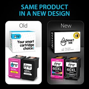 Smart Ink Remanufactured Ink Cartridge Replacement for HP 60 XL 60XL (Black & Color Combo Pack) to use with Deskjet D2530 D2545 F2430 F4440 Envy 100 110 120 Photosmart C4640 C4650 C4680 C4780 C4795