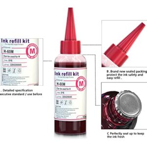 Juyudow Ink Refill Kit Compatible for HP Printer Cartridge (5 Bottles x 100ml) 21 22 564 60 61 62 63 711 94 95 96 901 902 920 932 933 934 940 950 951 952 970 971