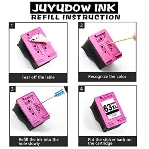 Juyudow Ink Refill Kit Compatible for HP Printer Cartridge (5 Bottles x 100ml) 21 22 564 60 61 62 63 711 94 95 96 901 902 920 932 933 934 940 950 951 952 970 971