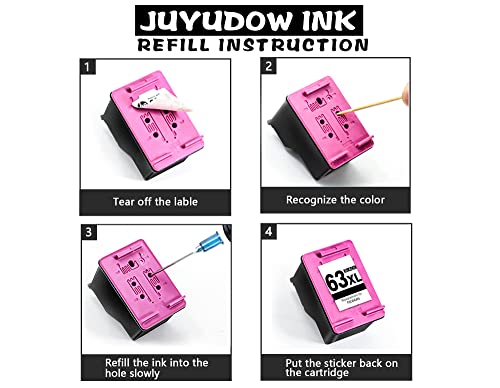 Juyudow Ink Refill Kit Compatible for HP Printer Cartridge (5 Bottles x 100ml) 21 22 564 60 61 62 63 711 94 95 96 901 902 920 932 933 934 940 950 951 952 970 971