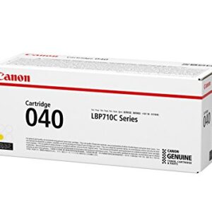 Canon Genuine Toner, Cartridge 040 Yellow (0454C001), 1 Pack, for Canon Color imageCLASS LBP712Cdn Laser Printer, Black