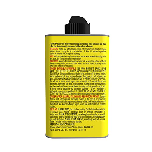 Goof Off Super Glue Remover - 4 oz. can, Yellow (FG678)