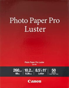 canon lu-101 ltr(50) luster photo paper letter, 50 sheets (lu-101 ltr)