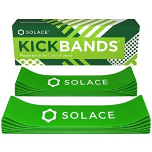 Kick Bands Chair Bands for Kids with Fidgety Feet - Fidget Chair Bands for Kids 12-Pack - Bouncy ADHD Band for Classroom Chairs & Desks - Solace Sensory Kickbands