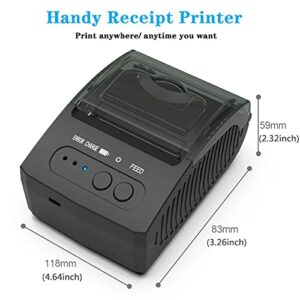 LUKEO Thermal Receipt Printer 58mm Portable Mini POS Printer Compatible Android iOS Mobile Phone Windows