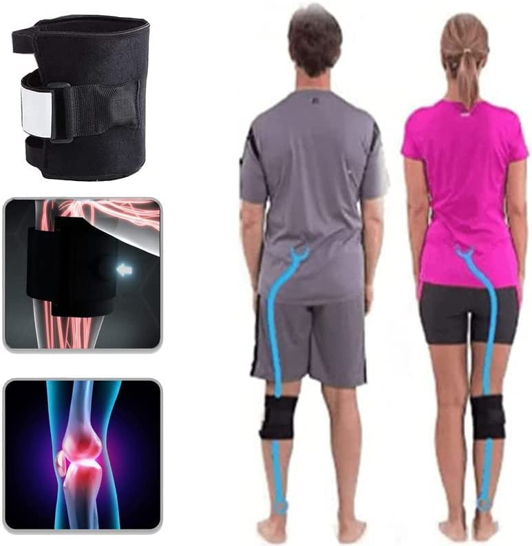 Knee Brace 2 Pack for Instant Relief from Sciatic Nerve Pain, Acupoint Pressure Pad Applies Gentle Targeted Compression brace for sciatica as seen on tv, Joint Pain Relief - Black AB