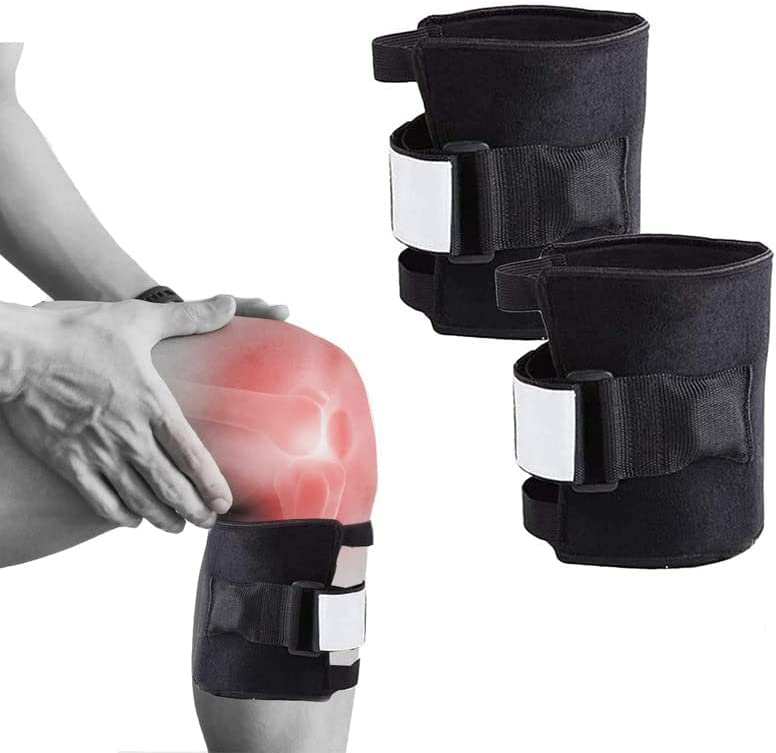 Knee Brace 2 Pack for Instant Relief from Sciatic Nerve Pain, Acupoint Pressure Pad Applies Gentle Targeted Compression brace for sciatica as seen on tv, Joint Pain Relief - Black AB