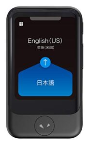 pocketalk model s real time two-way 82 language voice translator with 2 year built-in data and text-to-translate camera & hipaa compliant/black